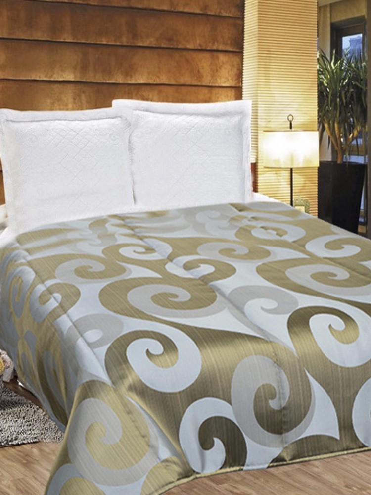 Шалте с абстрактни фигури в тюркоазен цвят 220x240см.